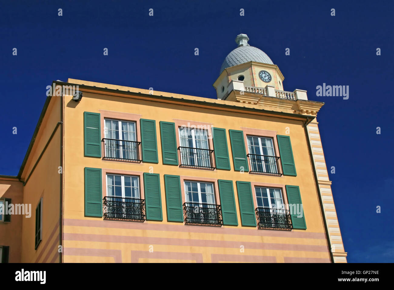 An Italian style building with pastel colors Stock Photo - Alamy