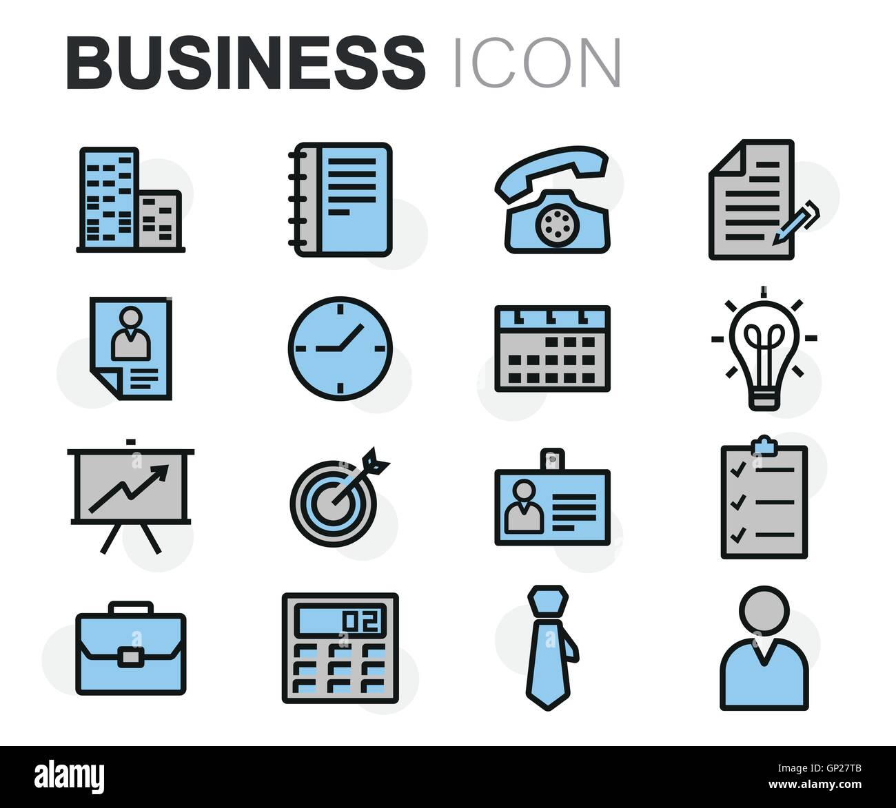 Vector flat line business icons set Stock Vector Image & Art - Alamy