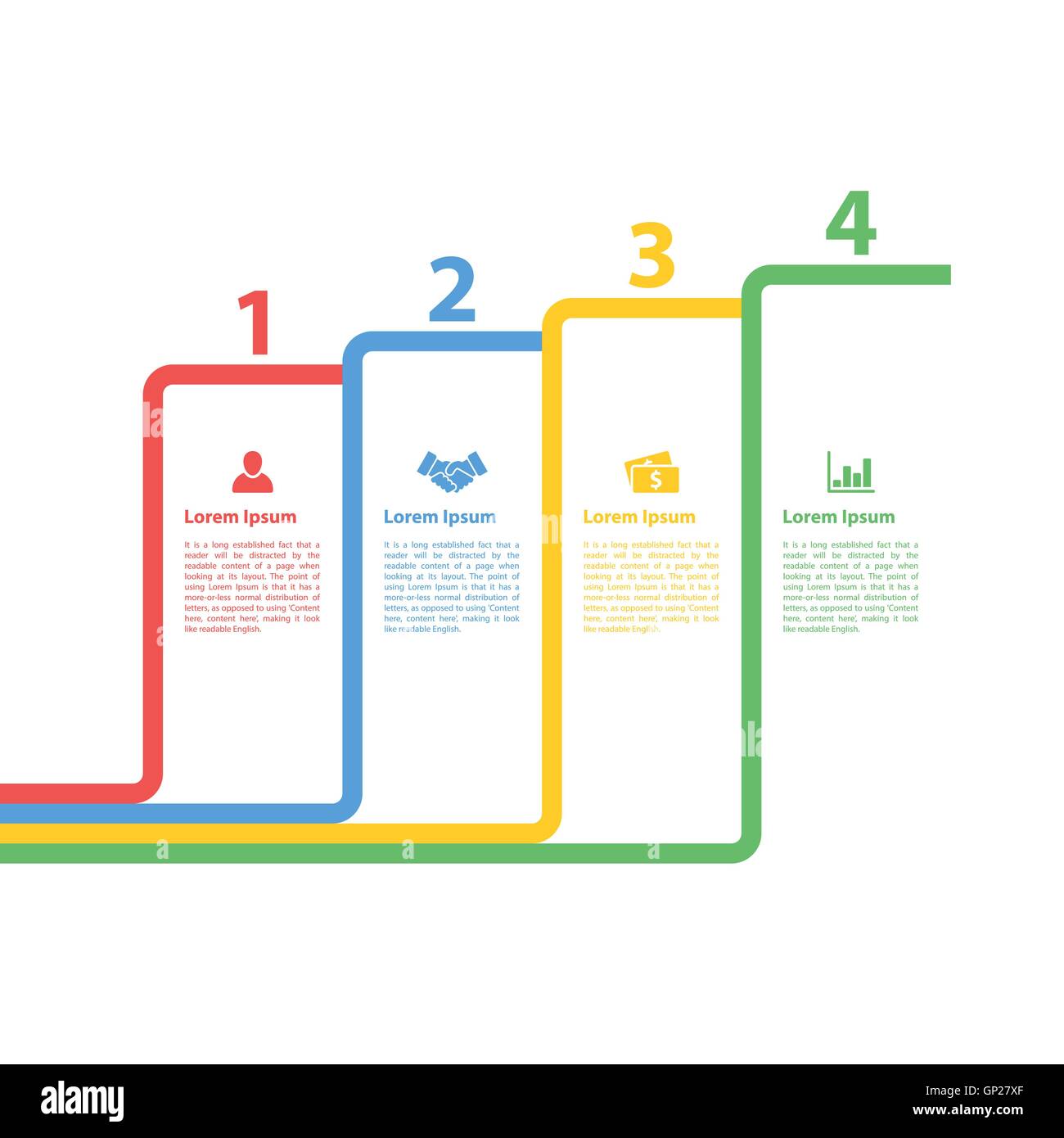 [EPS10] four steps sequence infographic layout concept vector ...