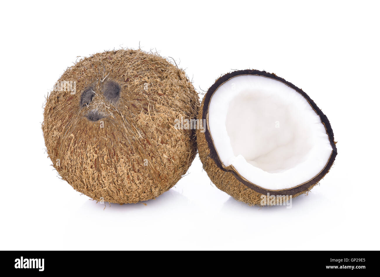 coconut on white background Stock Photo - Alamy