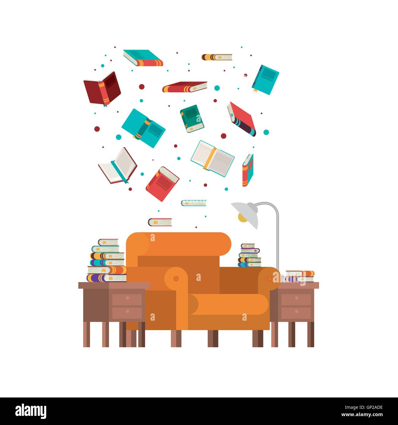 Home library chair lamp Cut Out Stock Images & Pictures - Alamy