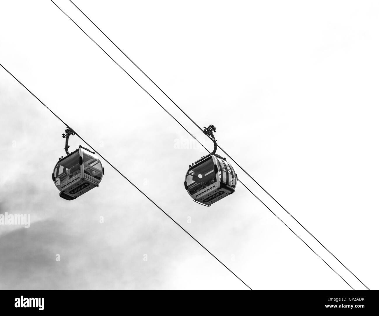 View blue cable car Black and White Stock Photos & Images - Alamy