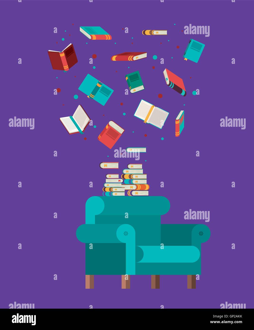 livingroom library design Stock Vector Image & Art - Alamy