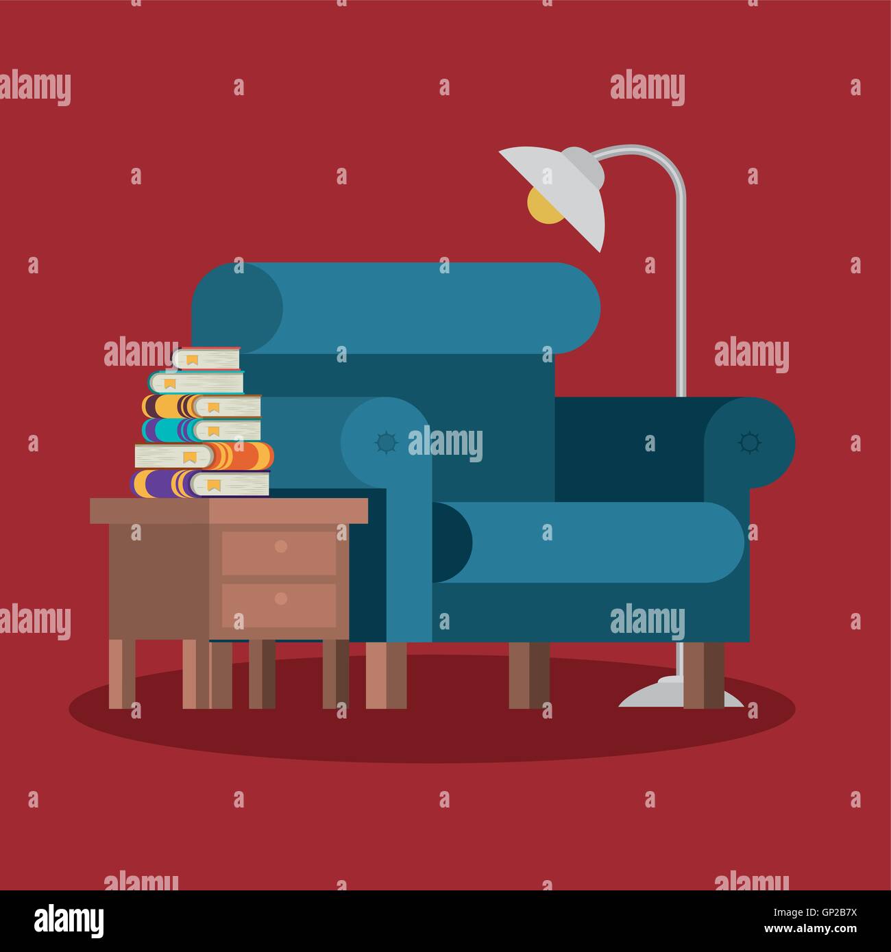 livingroom library design Stock Vector Image & Art - Alamy