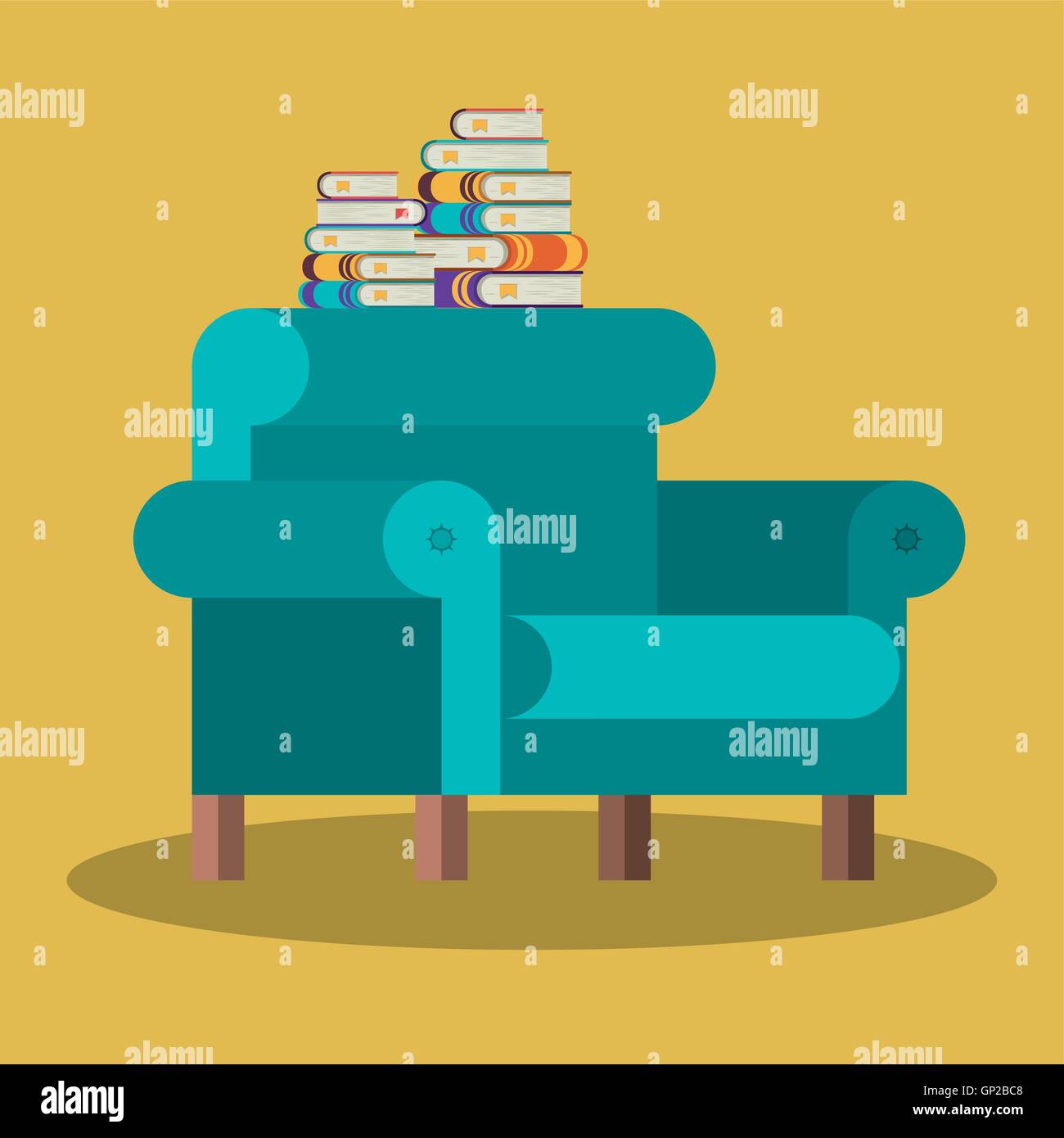 livingroom library design Stock Vector Image & Art - Alamy