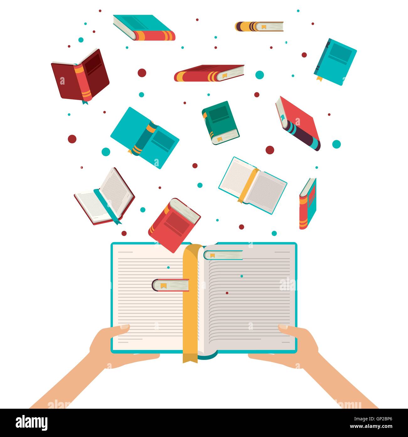 hand with open book design Stock Vector Image & Art - Alamy