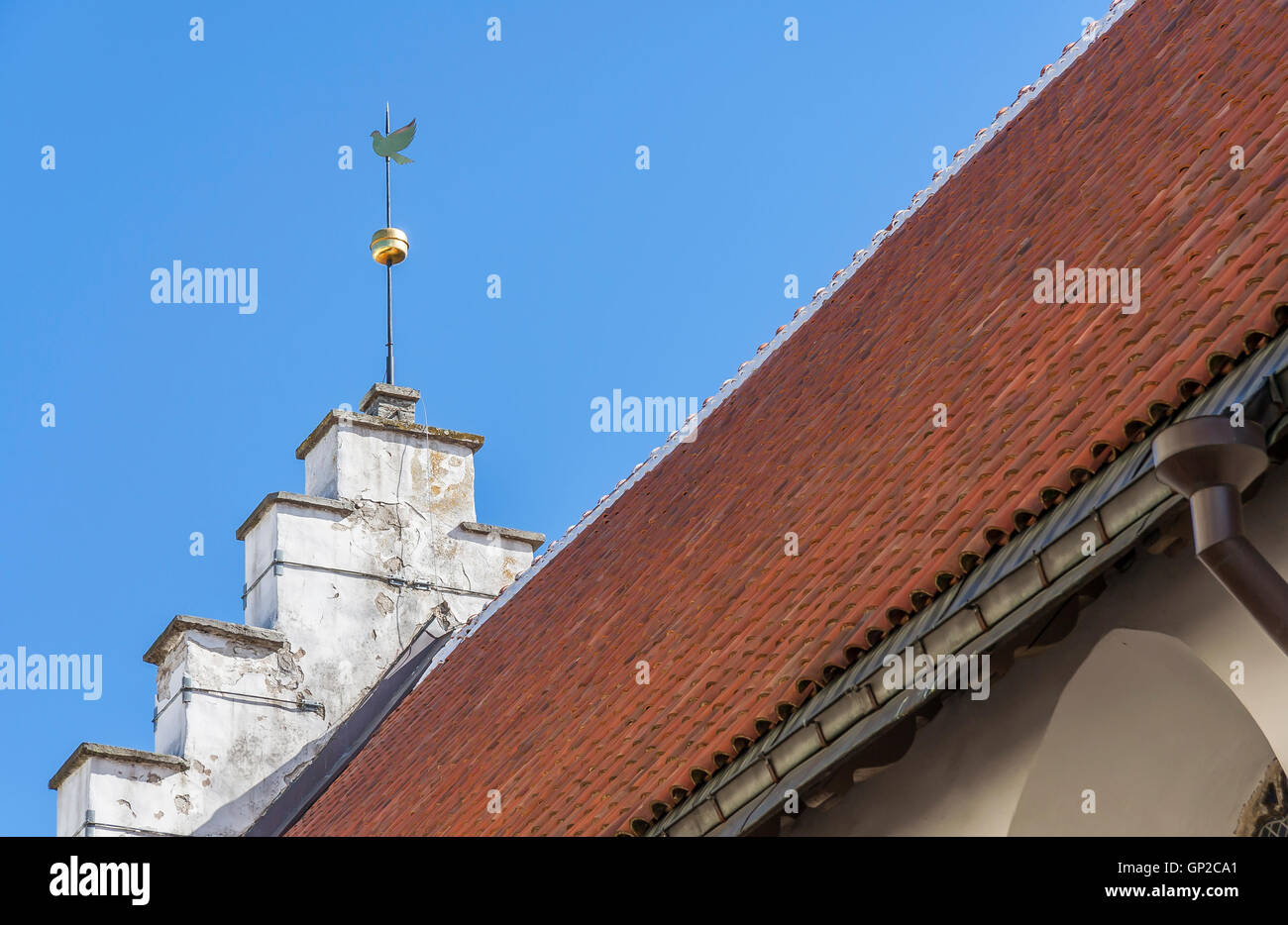 Wind-vane on roof top of church Stock Photo - Alamy