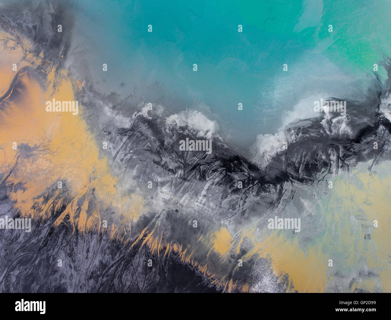 Degraded landscape in Poland. Destroyed land. View from above ...