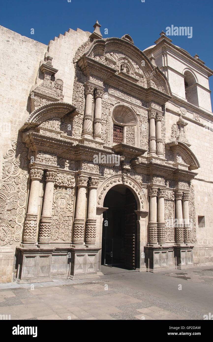 Iglesia de La Compañía, Peru, Arequipa Stock Photo - Alamy