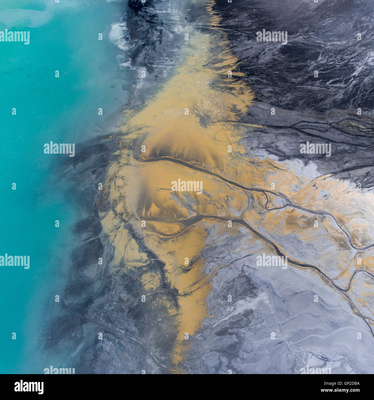 Degraded landscape in Poland. Destroyed land. View from above ...
