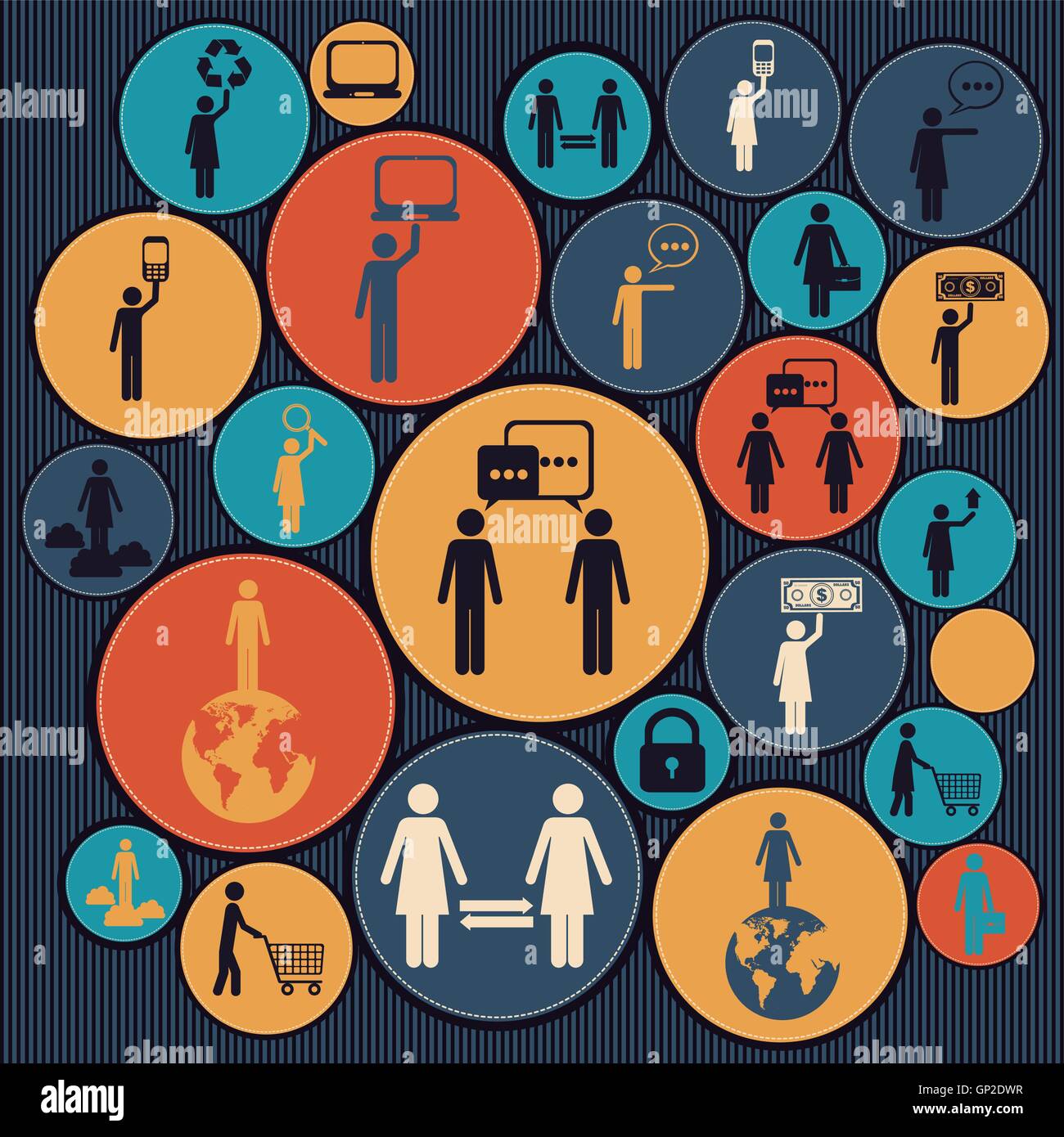 Social Media Infographic Stock Vector Image & Art - Alamy