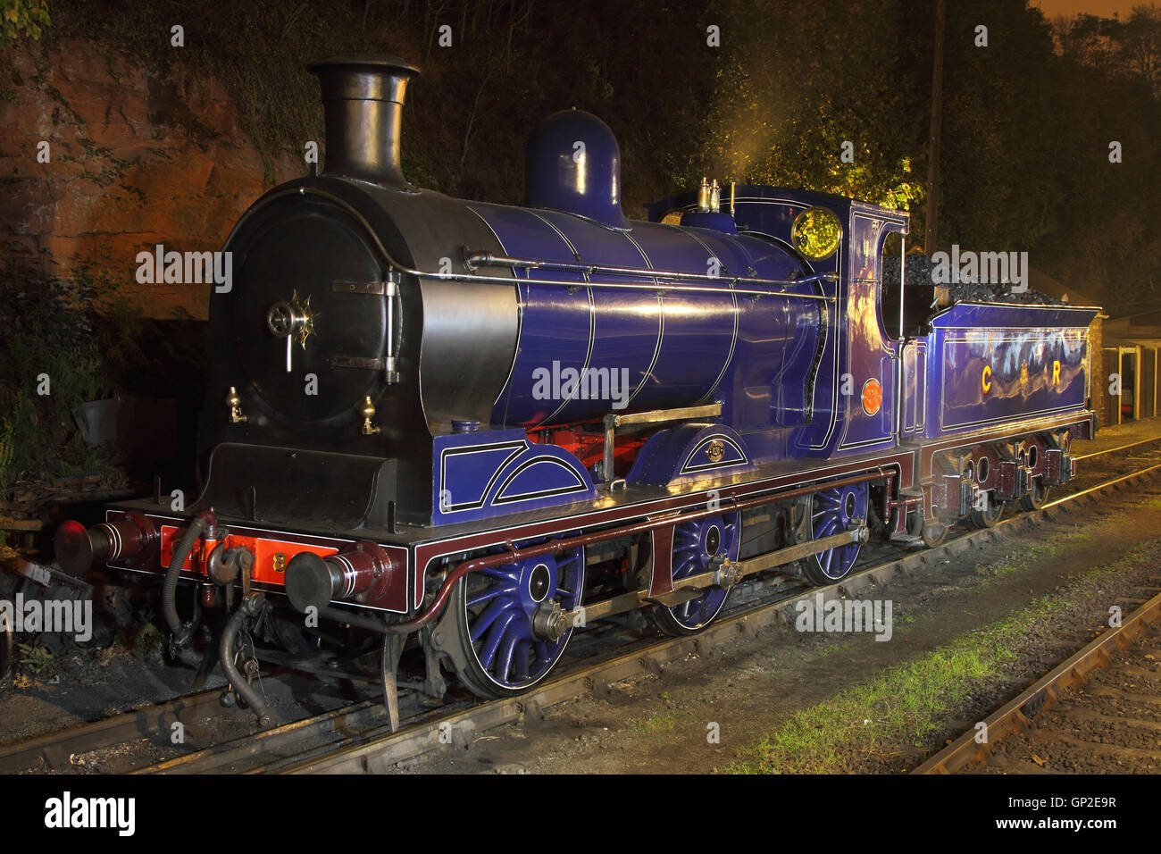 Preserved Caledonian Railway Engine 828, 0-6-0 McIntosh Class at rest ...