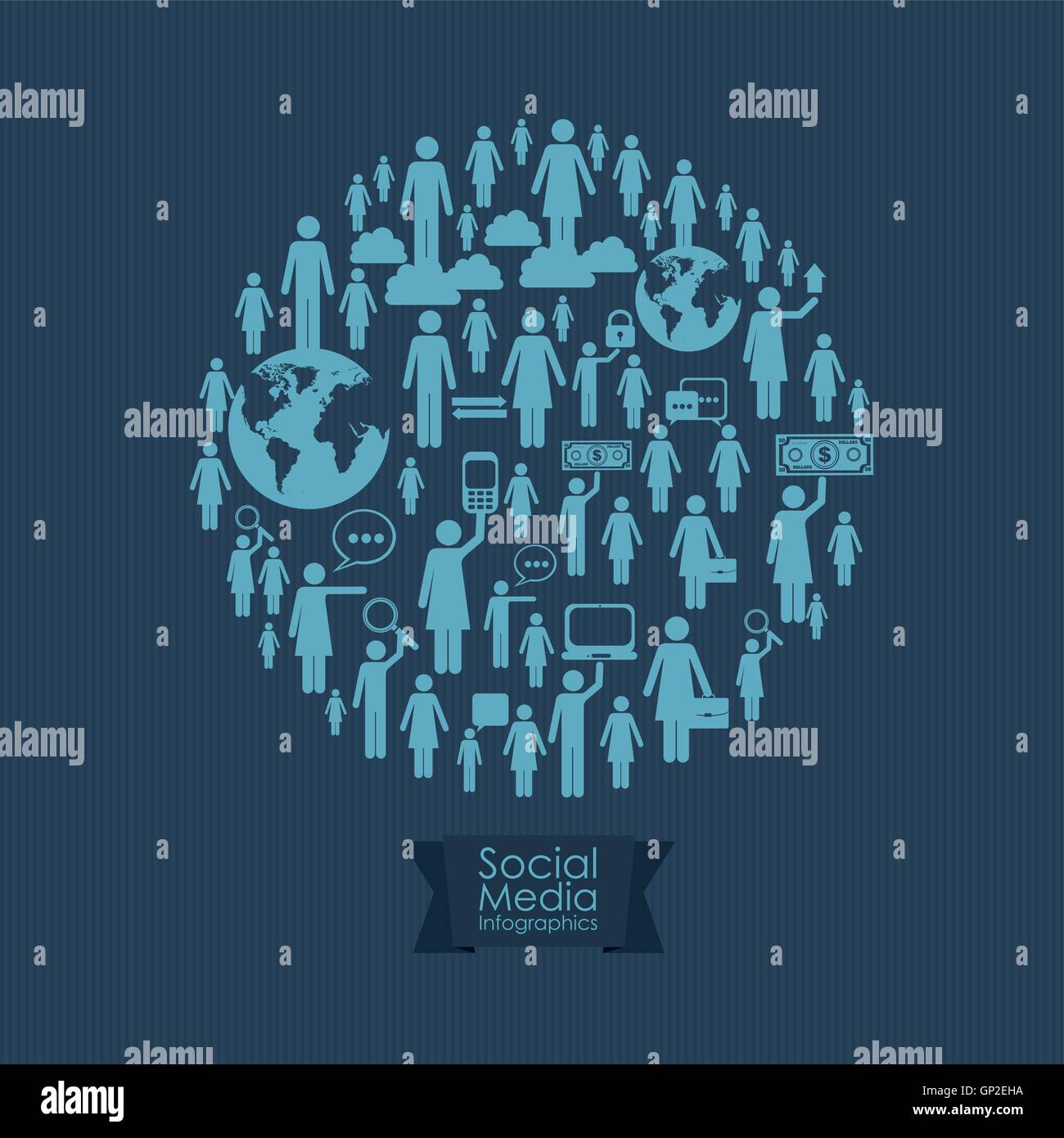 Social Media Infographic Stock Vector Image & Art - Alamy