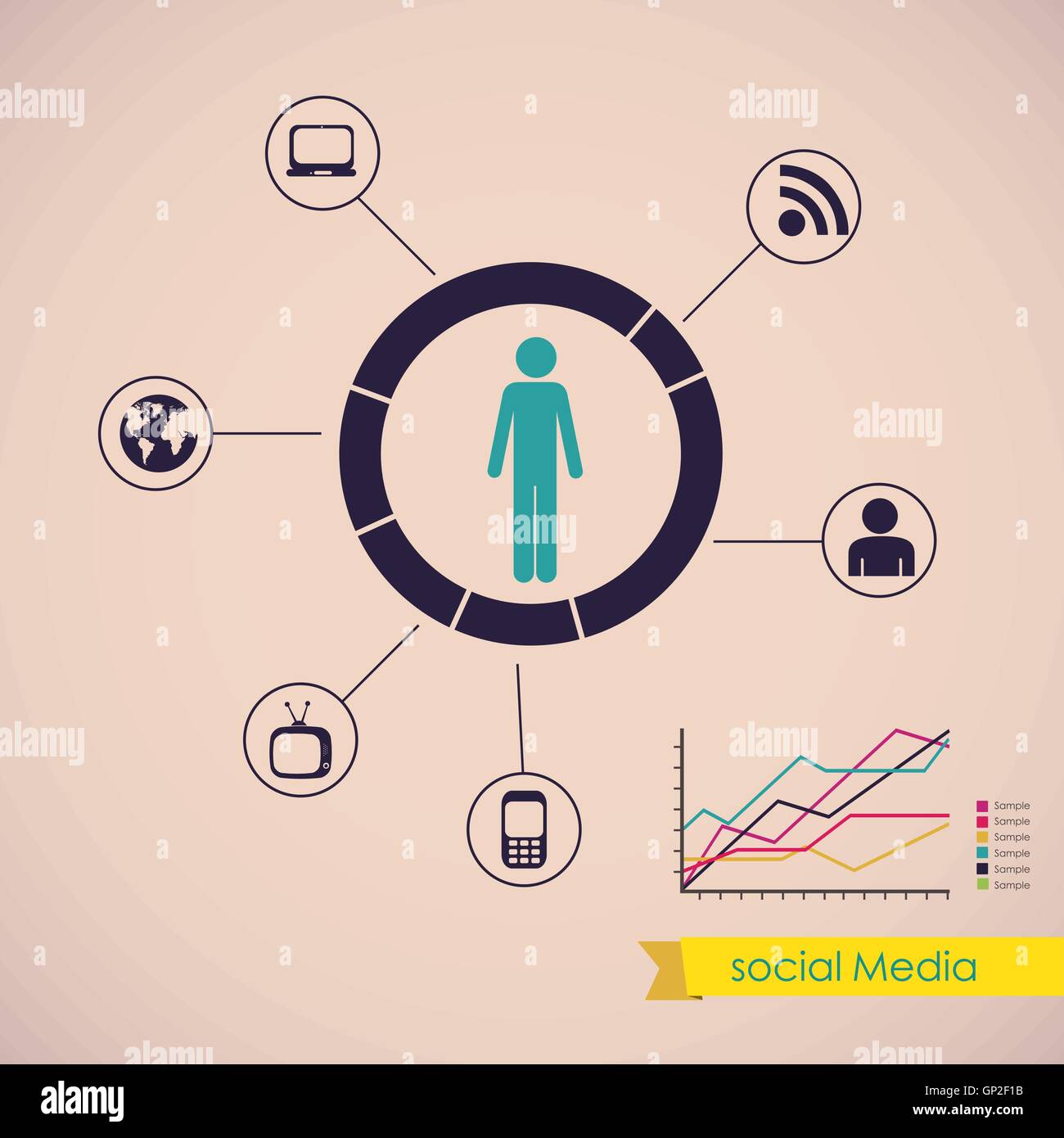 Social Media Infographic Stock Vector Image & Art - Alamy