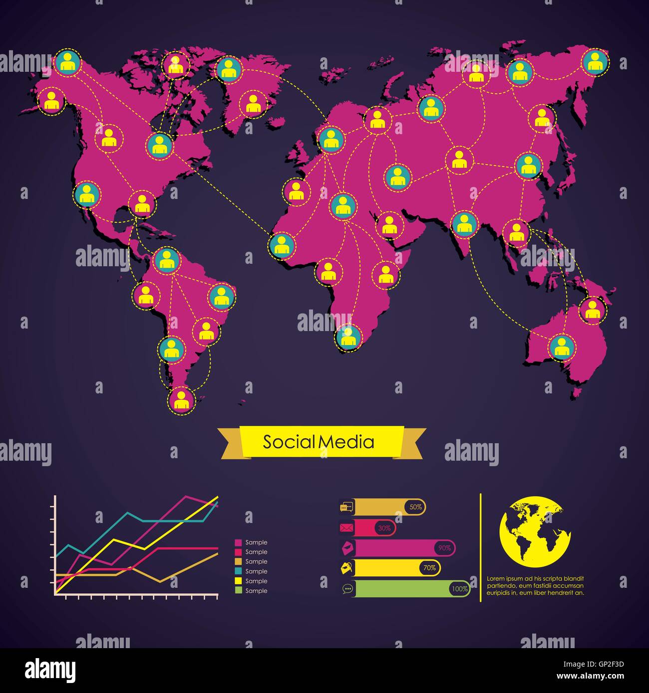 Social Media Infographic Stock Vector Image & Art - Alamy