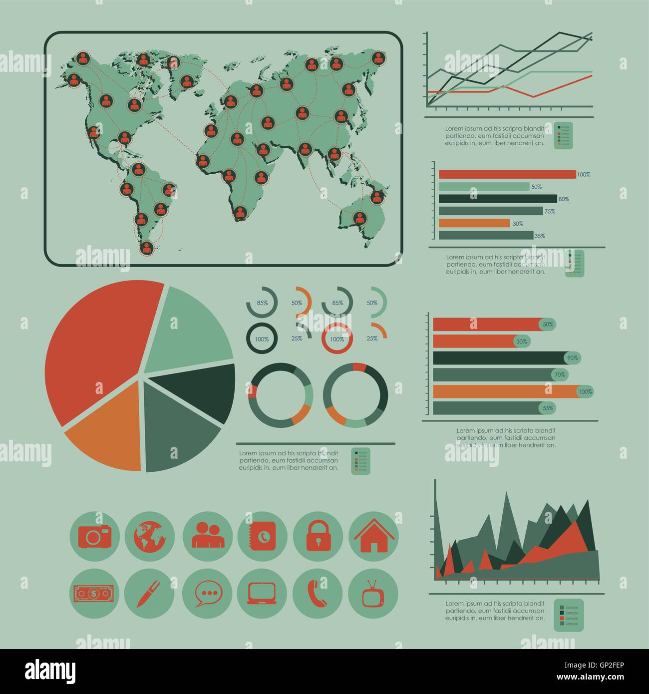 Social Media Infographic Stock Vector Image & Art - Alamy