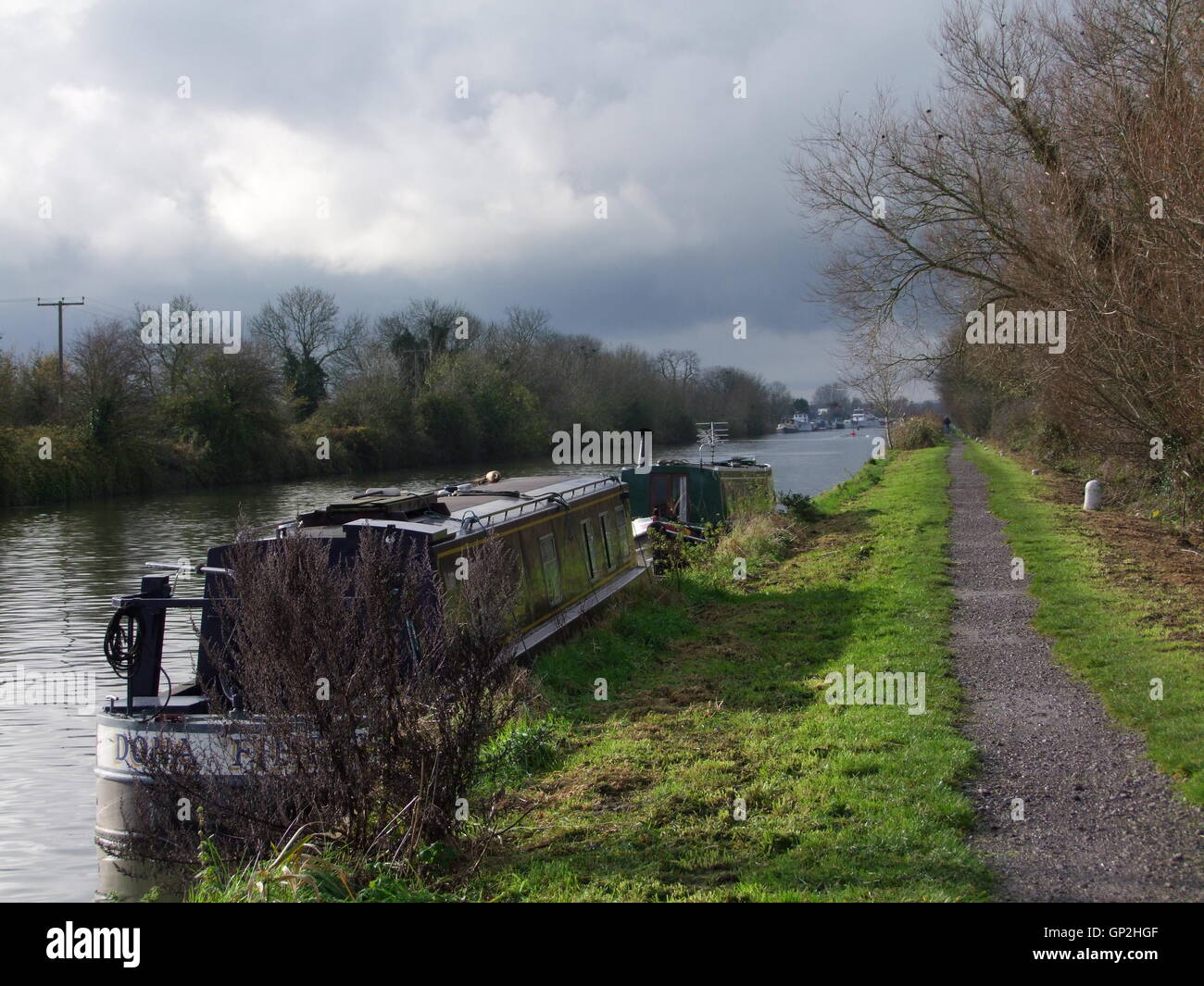 Narrow boats on Gloucester-Sharpness canal Stock Photo - Alamy