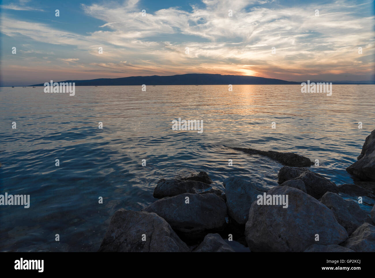 Sunset on mediterranean coast ancient hi-res stock photography and ...