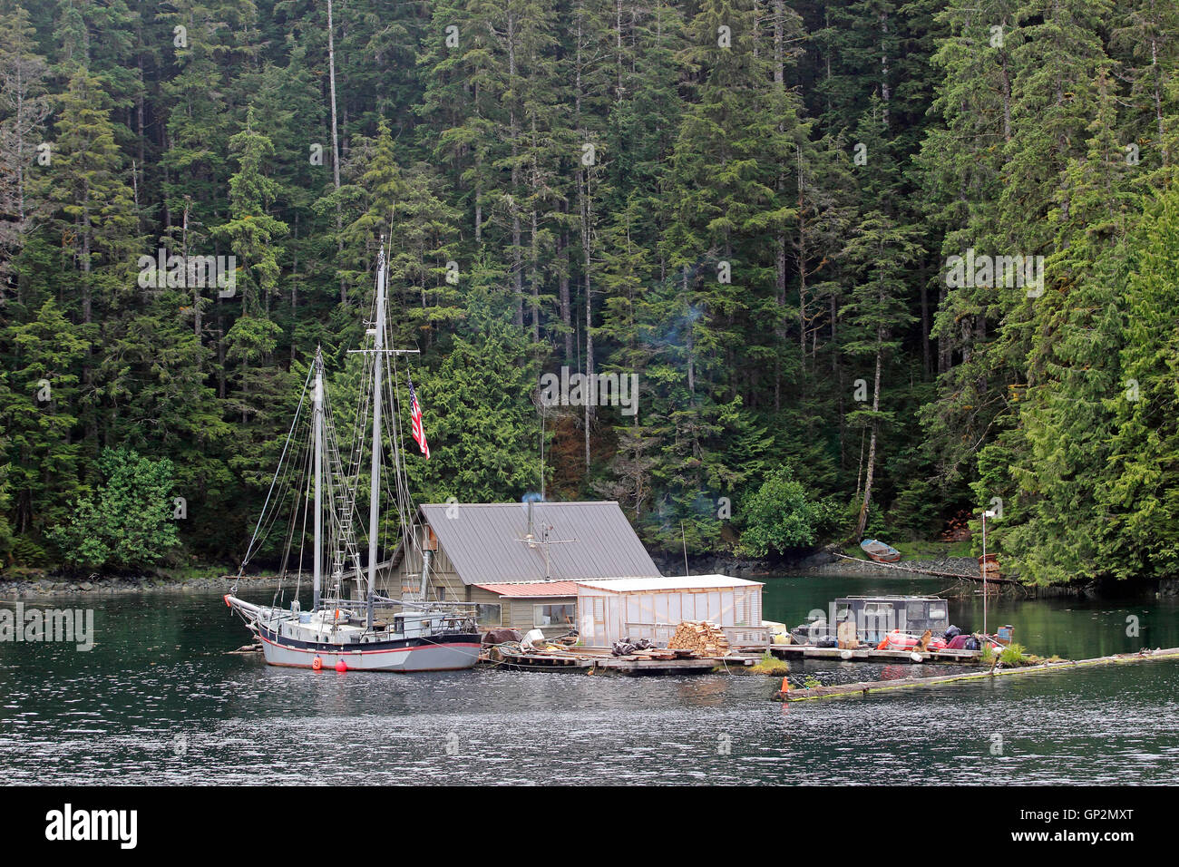 floating fishing camp with schooner near Petersburg "Little Norway ...