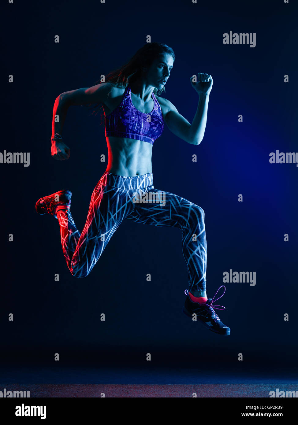Black female athlete running hi-res stock photography and images - Alamy