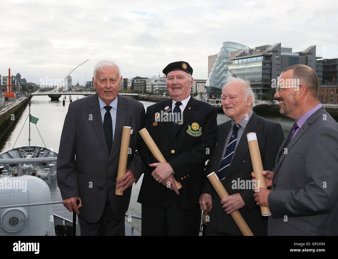 (left to right) Chief ERA Maurice Egan, Stoker William Mynes ...