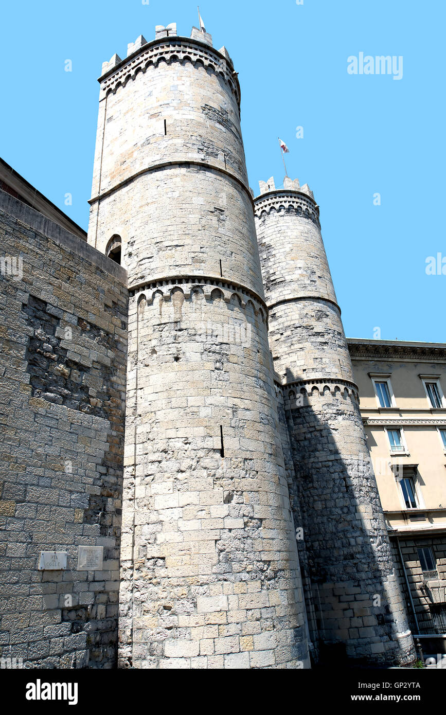 The Gate in the 17th Century City Walls of Genoa in Italy Stock Photo ...