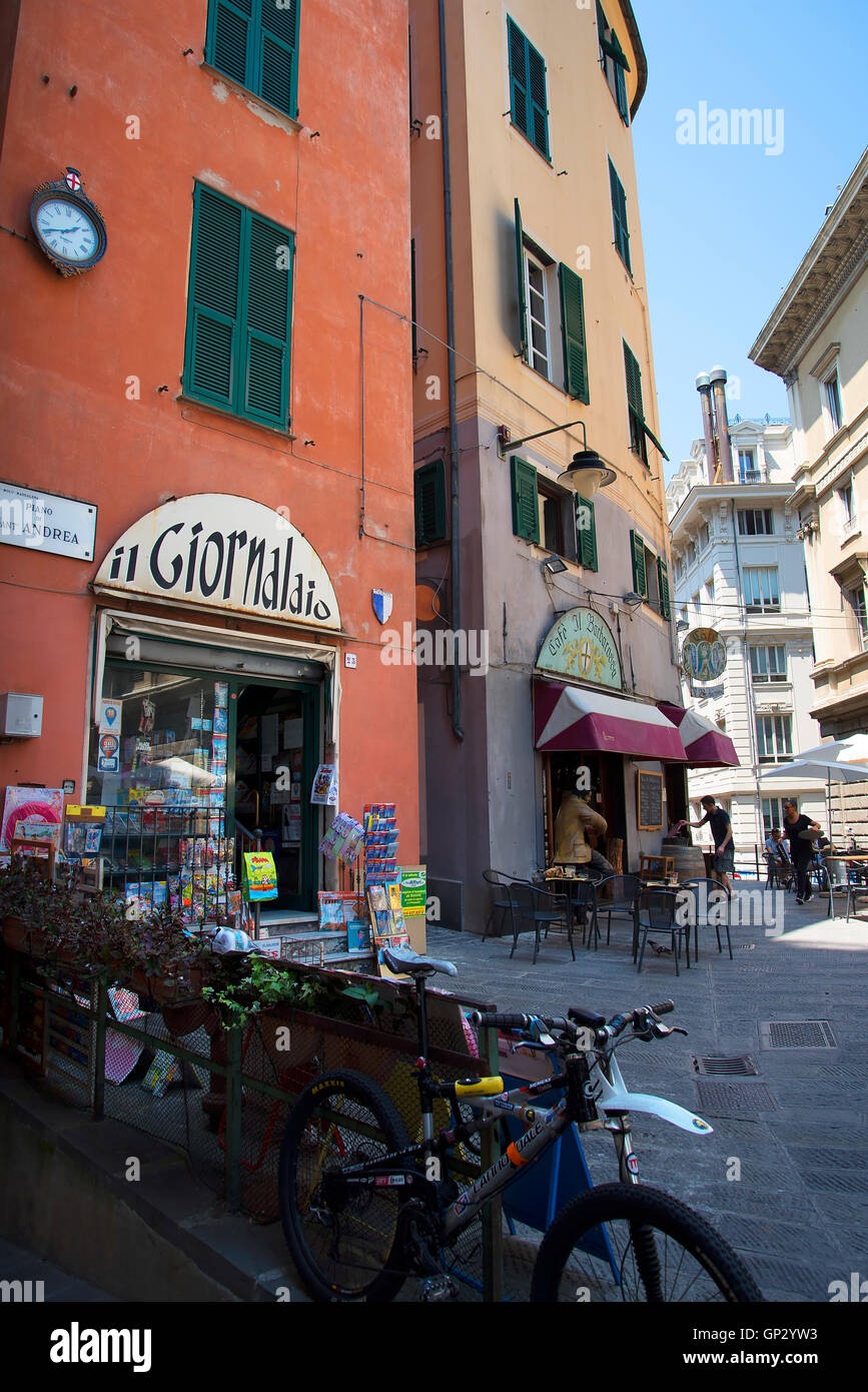 Shop by the Gate in the 17th Century City Walls of Genoa in Italy Stock ...