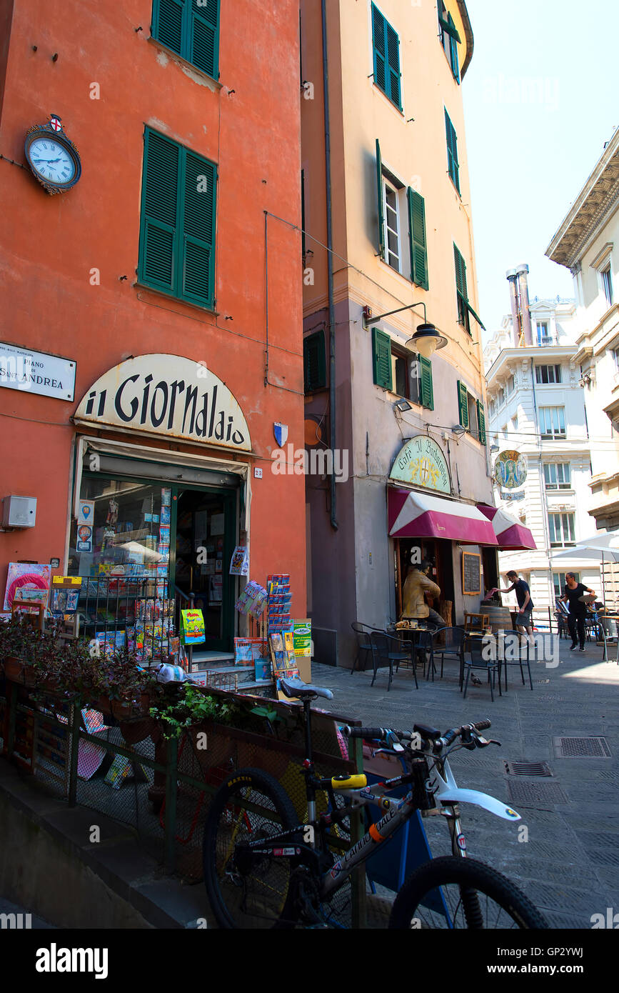 Shop by the Gate in the 17th Century City Walls of Genoa in Italy Stock ...
