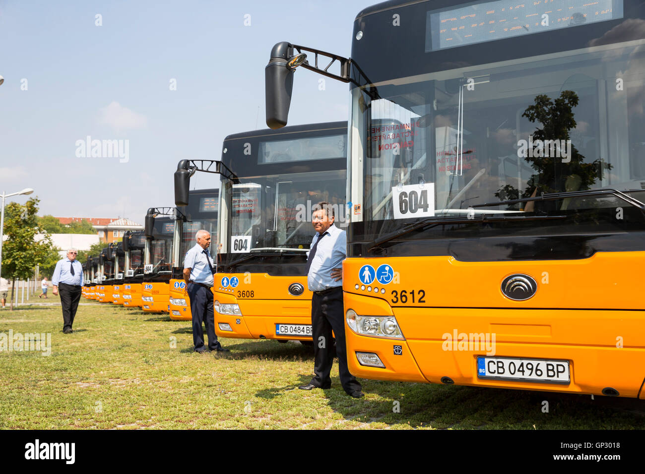 Sofia, Bulgaria - August 31, 2016: New modern busses for public ...