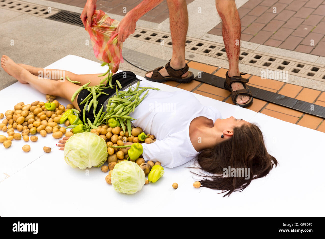 Vegan protest hi-res stock photography and images - Alamy