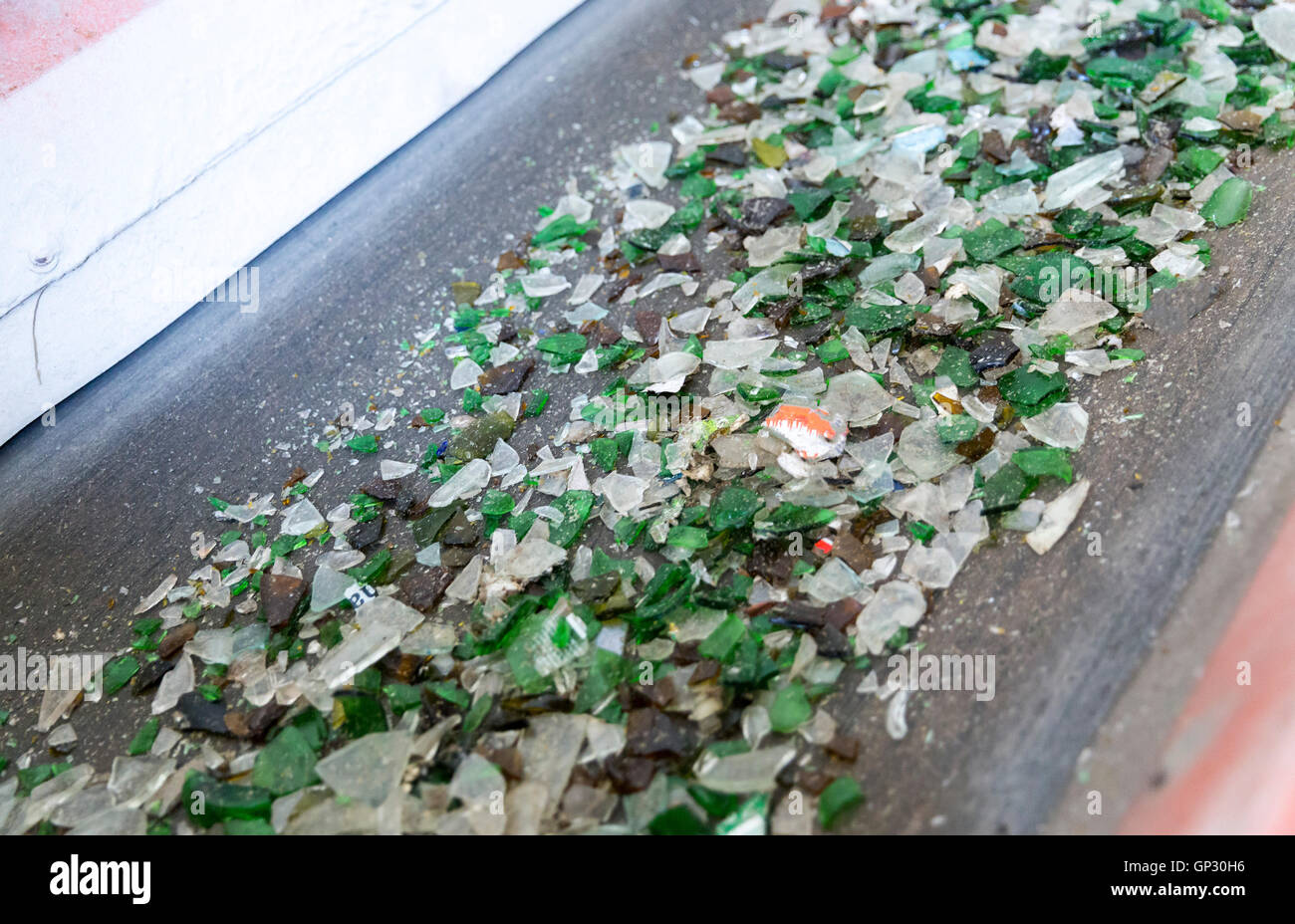Glass recycling particles hi-res stock photography and images - Alamy