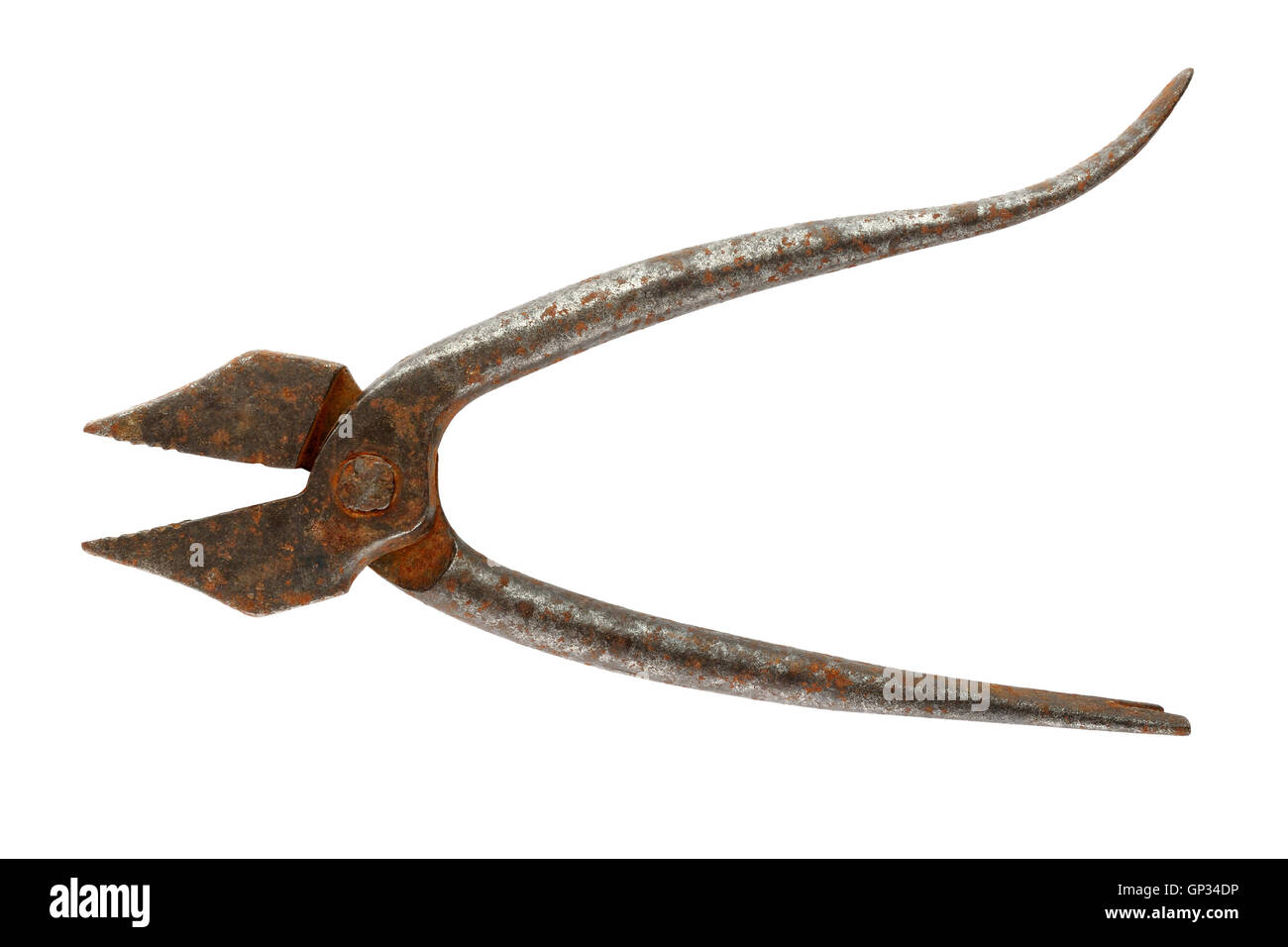 Rusty pliers isolated on white background Stock Photo - Alamy