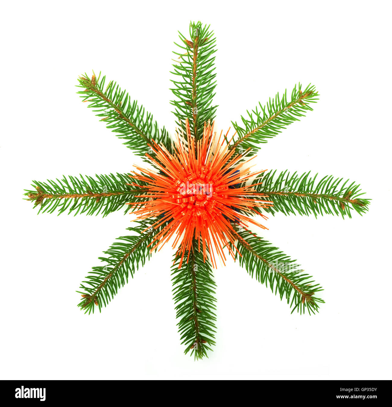 Frame made pine branches Cut Out Stock Images & Pictures - Alamy