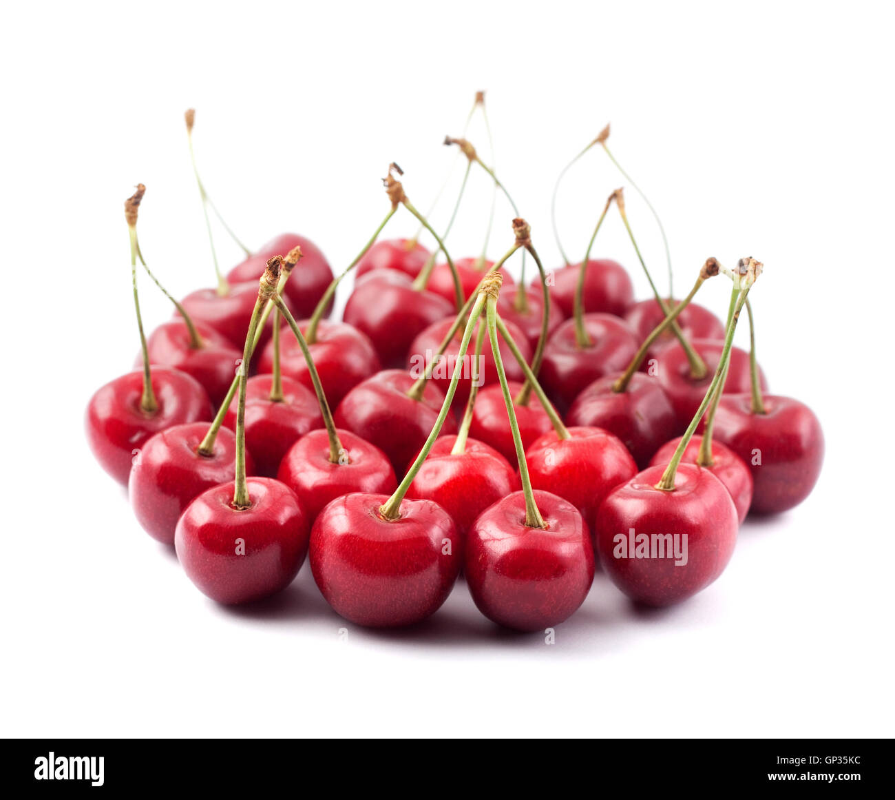 Close up view of two cherries Cut Out Stock Images & Pictures - Alamy