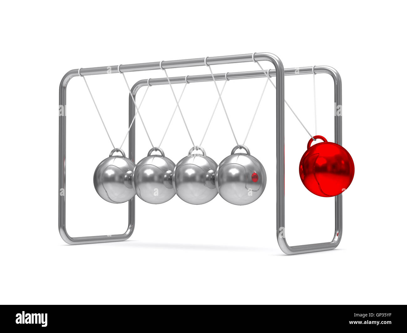 Balancing balls on white background. Isolated 3D image Stock Photo - Alamy