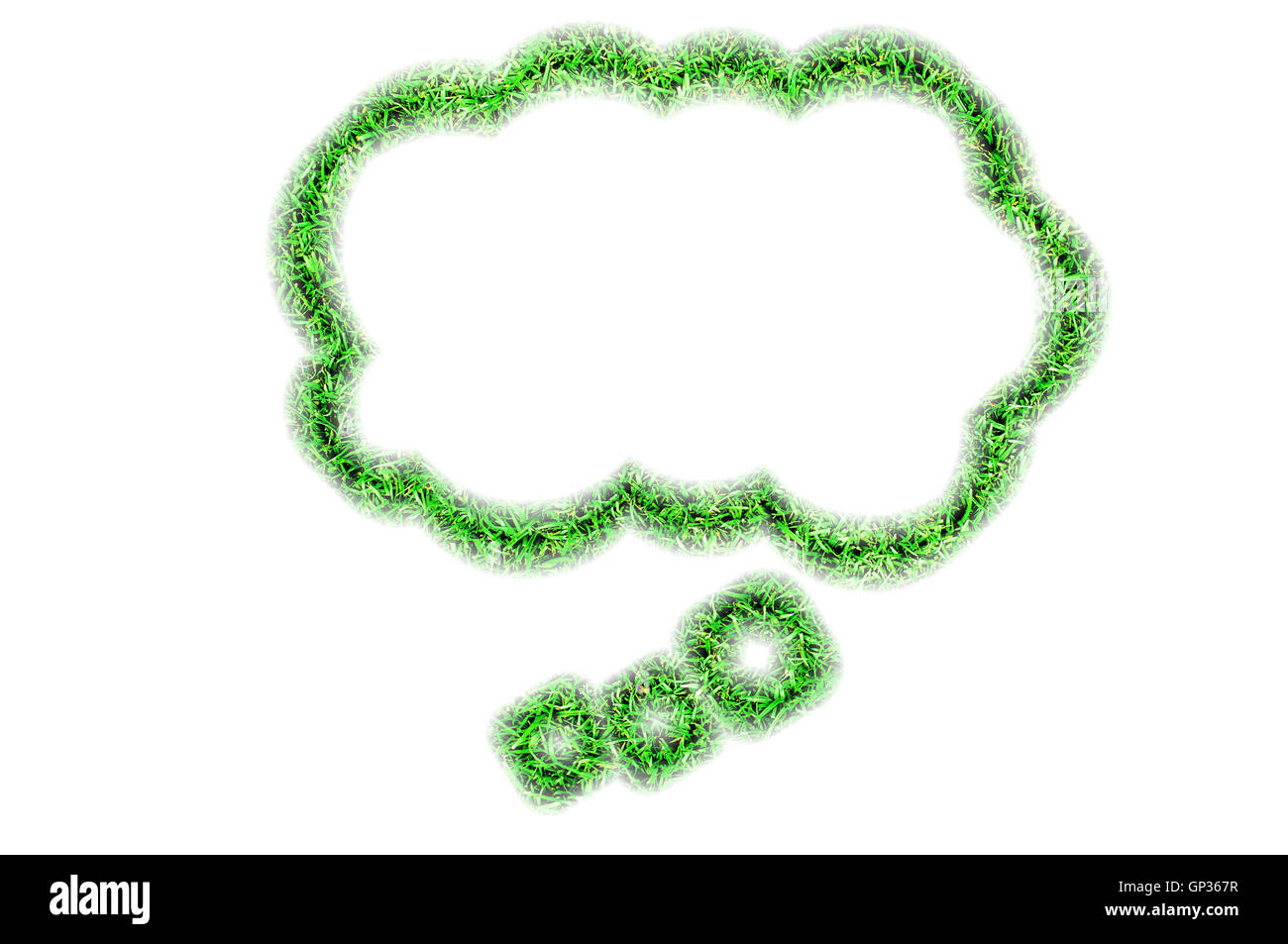 Thinking Green Concept Isolated on White Background Stock Photo - Alamy