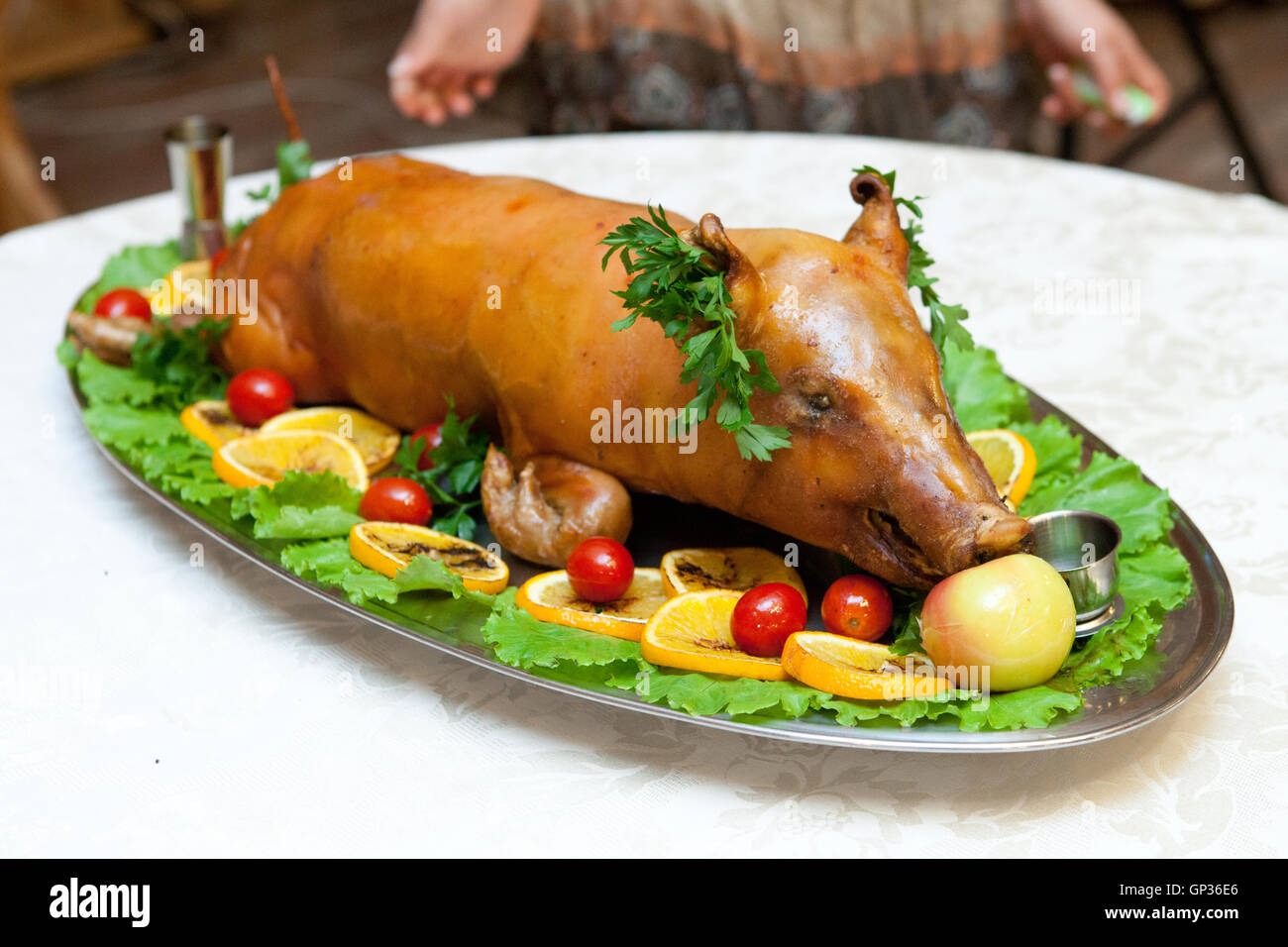 pork on the plate Stock Photo - Alamy