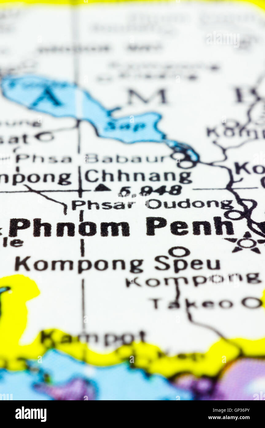 Map of phnom penh hi-res stock photography and images - Alamy