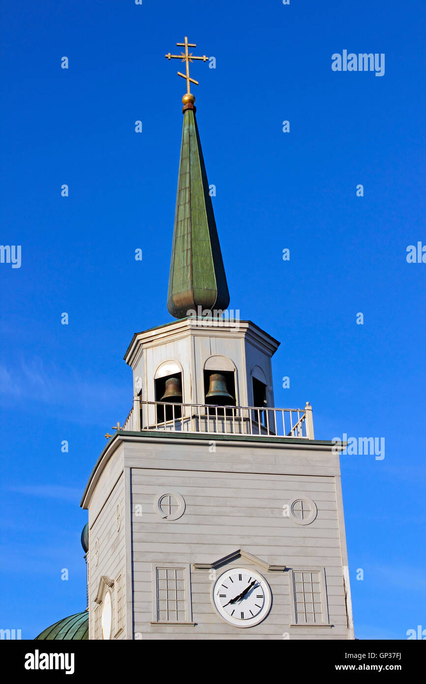 Dome and steeple cross St. Michael's Russian Orthodox Church Cathedral ...