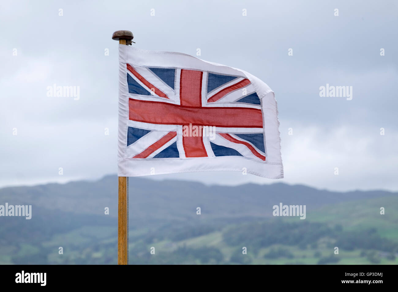 Flag of the United Kingdom, The Union Jack being Flown Stock Photo - Alamy