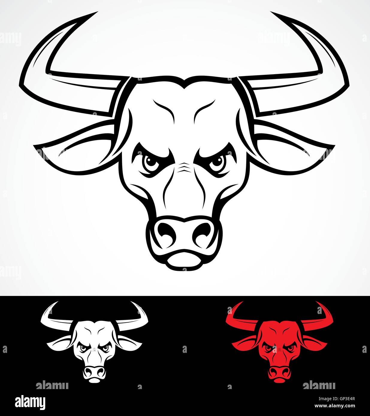 Hunt wild bulls Stock Vector Images - Alamy