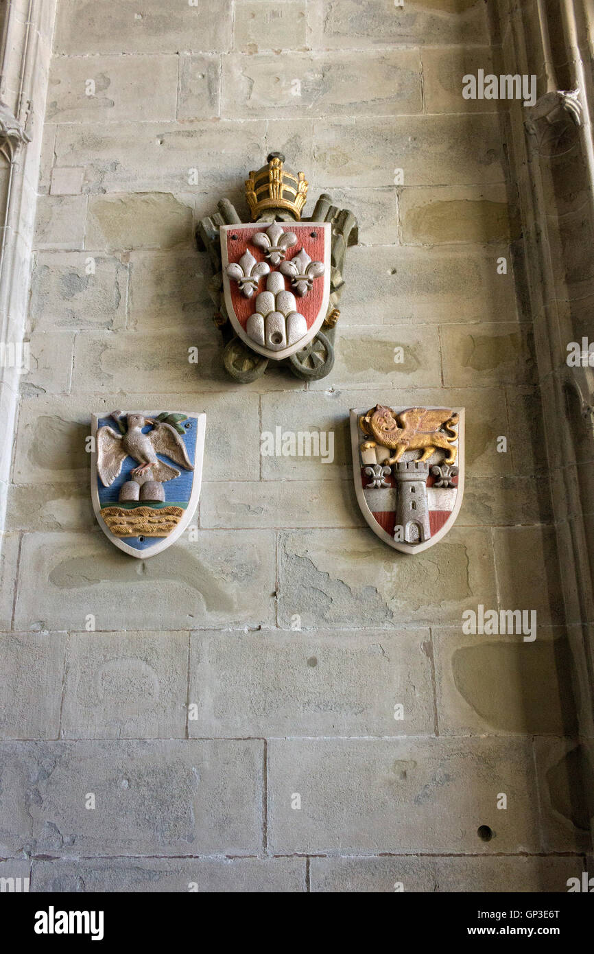 coats of arms inside the minster, Constance, Lake Constance, Baden ...