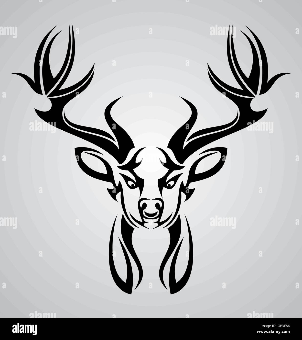Deer Head Tribal Stock Vector Image & Art - Alamy