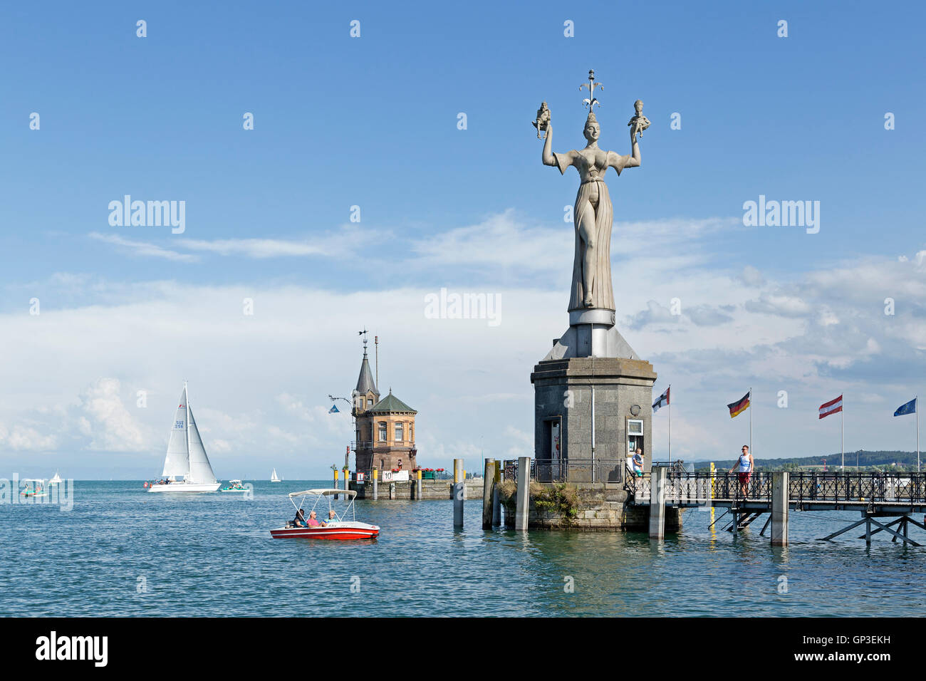 Imperia, harbour entrance, Constance, Lake Constance, Baden ...