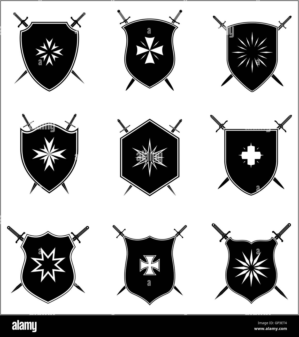 Shield sword hi-res stock photography and images - Alamy