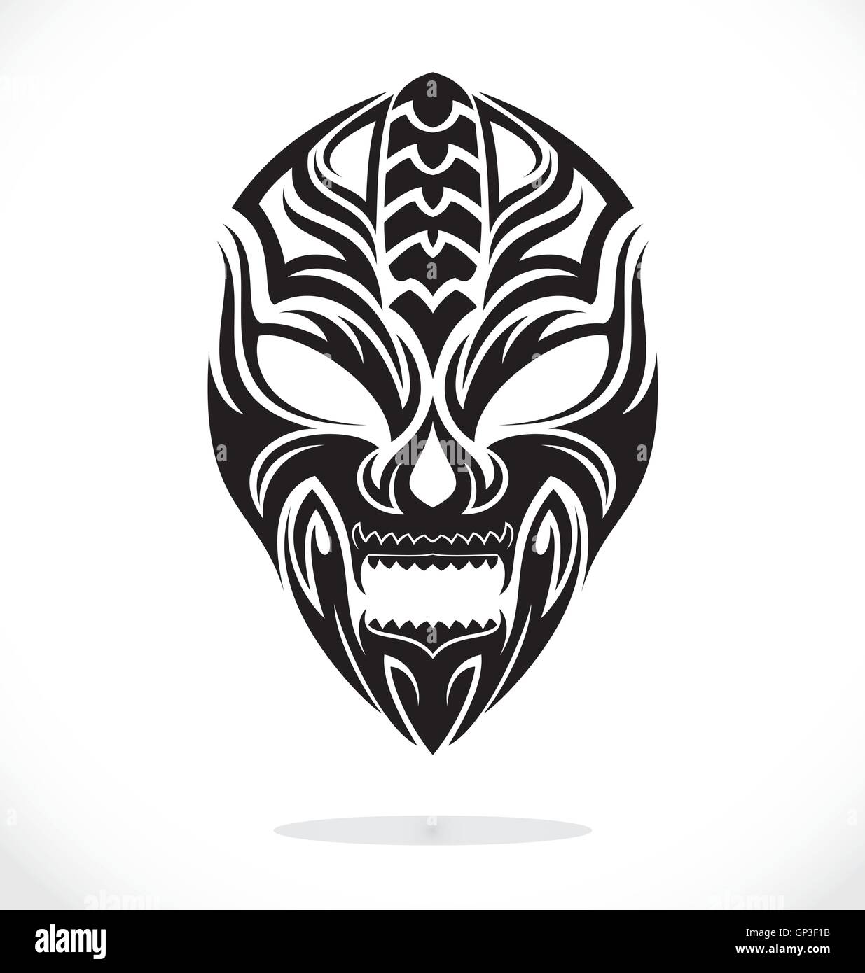 Tribal Evil Mask Stock Vector Image & Art - Alamy