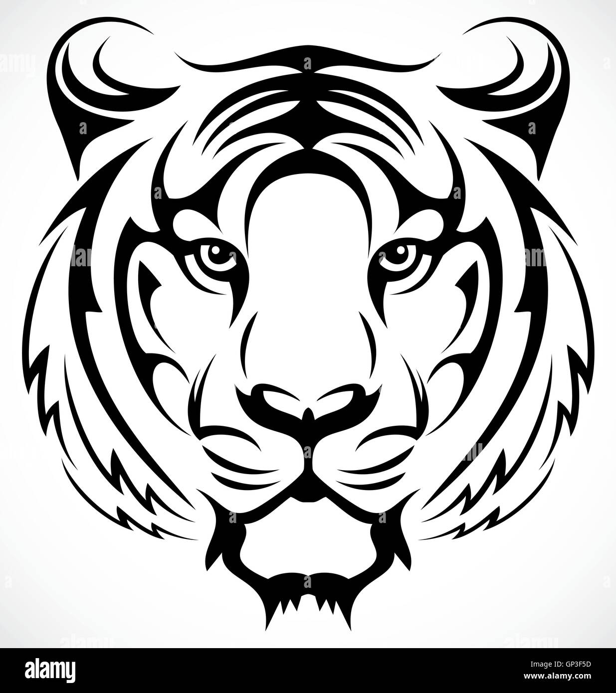 Tribal Tiger Head Stock Vector Image & Art - Alamy