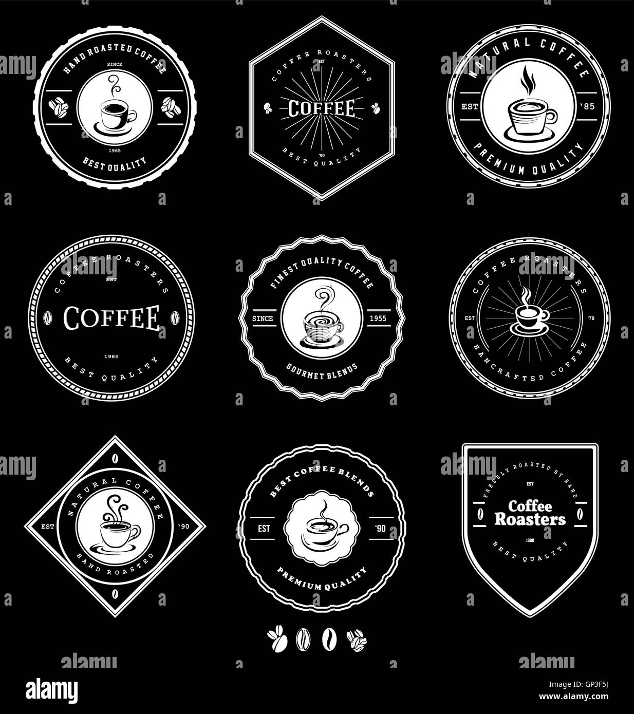 Coffee shop brand Black and White Stock Photos & Images - Alamy