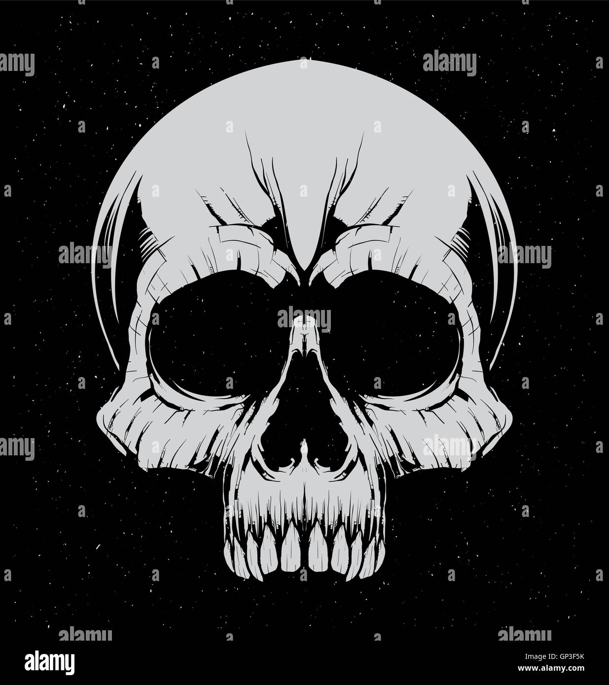 Devil head black white Stock Vector Images - Alamy