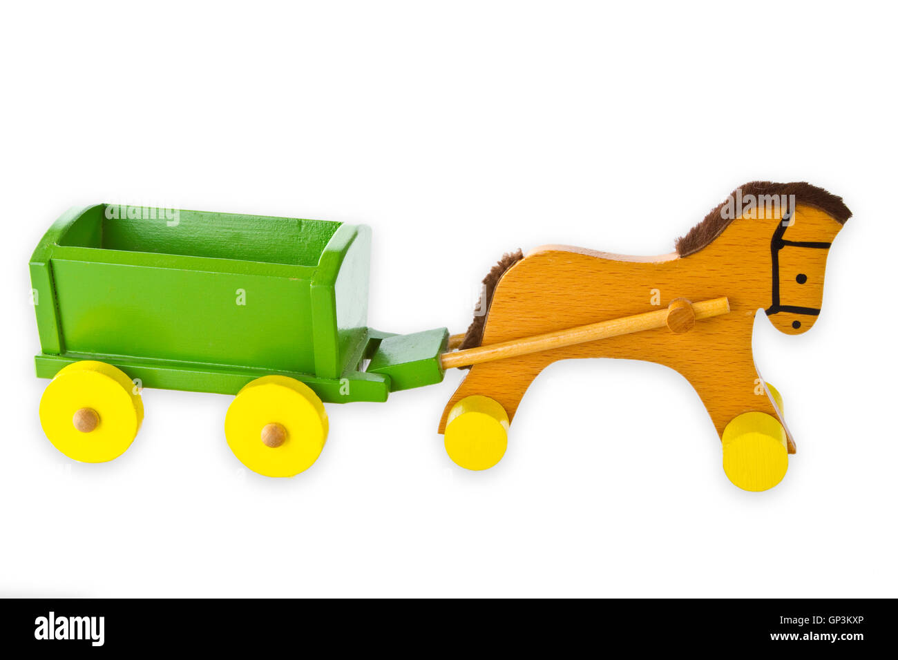 Colorful wooden Toys isolated on white background Stock Photo - Alamy